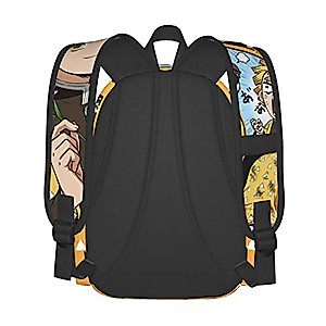 MUHASI Zen-Itsu Agatsuma Anime Backpack Large Capacity Daypack Lightweight Travel Laptop Bag Unisex Waterproof Backpacks For Men Women