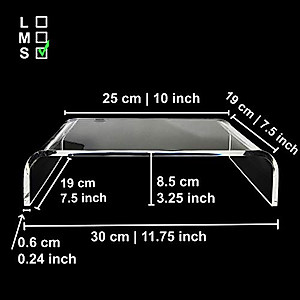 AMT Premium Acrylic Monitor Stand Clear Monitor Stand Clear Monitor Riser Laptop/PC/Multimedia Monitor Stand for Home Office