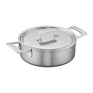 Demeyere Industry 5-Ply 4-qt Stainless Steel Deep Saute Pan, Silver