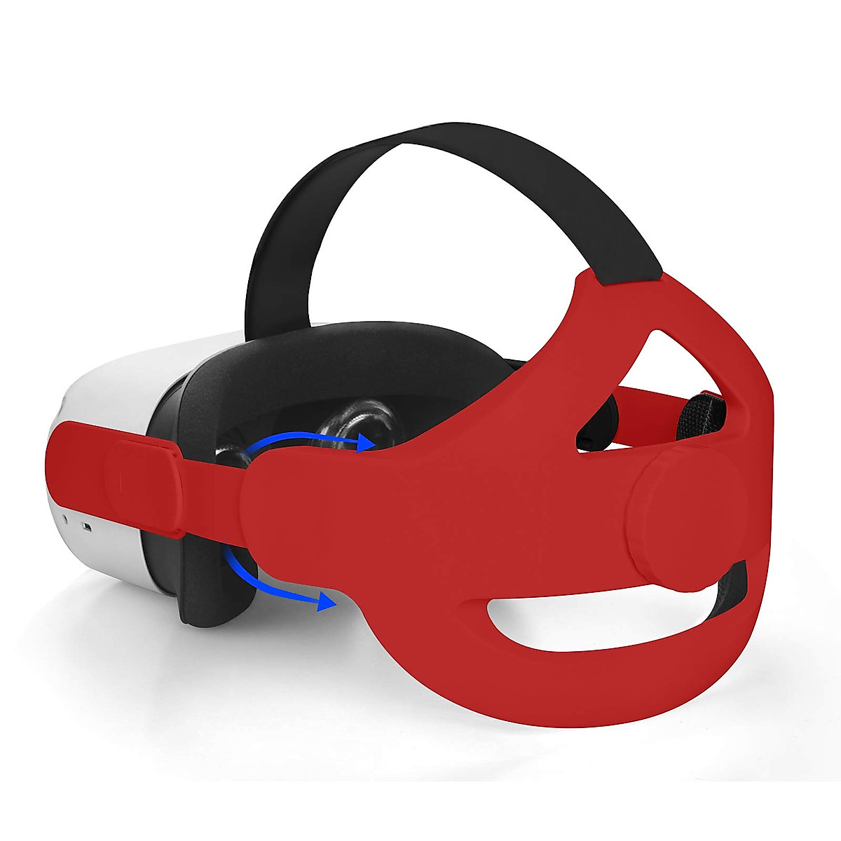 MASiKEN K6 Replacement Head Strap for Oculus Quest 2, Enhanced Support and Comfort Elite Strap Pad, Reduce Head Pressure,Optimize Wearing Experience Oculus2 Accessories (Red)