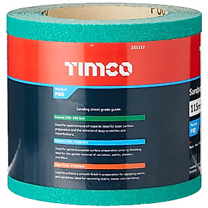 TIMCO 80 Grit Sandpaper Roll - Green -115mm x 10m