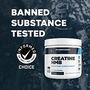Transparent Labs Creatine HMB - Creatine Monohydrate Powder with HMB for Muscle Growth, Increased Strength, Enhanced Energy Output, and Improved Athletic Performance - 30 Servings, Strawberry Lemonade