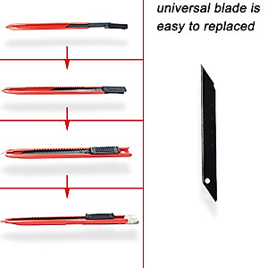 NBTOOL 100Pcs 30 Degree Extra Sharp Blades Black Carbon Steel Blades 9mm Snap Off Blades,Vinyl Wrap Tools Utility Blades Art Knife Replacement Blades