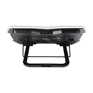 Rosewill RGB Laptop Cooling Pad, Gaming Laptop Cooler for 17 Inch Laptops, Big Quiet Fan, Adjustable Angles, Lighting Modes, Fan Speed Modes - (RWNB17B), Black