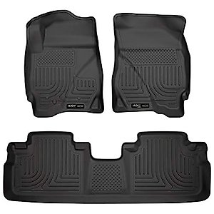 Husky Liners Weatherbeater Floor Mats | Fits 2009 - 2012 Ford Escape, 2009 - 2011 Mazda Tribute/Mercury Mariner | Front & 2nd Row, 3-pc Black - 98351