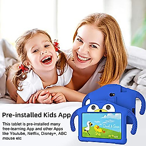 NORTH BISON Tablet for Kids 2-5, 7 inch Android 11 Tablet for Kids, 3GB 32GB Toddler Tablet with Bluetooth, WiFi, GMS, Parental Control, Dual Camera, Shockproof Case, Educational, Games