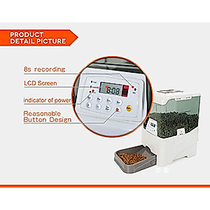 topPets PF-21B Remote Controlled Automatic Pet Feeder Programmable LCD Control with DC adapter