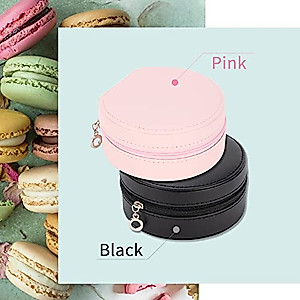 Smileshe Travel Jewelry Box, Mini Portable Organizer Travel Case with Zipper, PU Leather Small Storage Boxes for Rings, Earrings, Necklaces, Bracelets