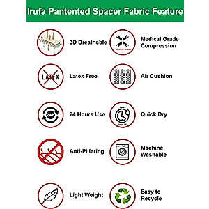 IRUFA, AN-OS-11,3D Breathable Elastic Knit Patented Fabric Adjustable Athletics Achillies Tendon Ankle Wrap, Plantar Fasciitis, Pain Relief for Sprains, Strains, Arthritis and Torn Tendons (L)