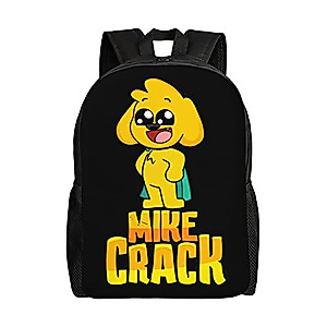 Hei Bai.JZQ Outdoor Durable Multifunction Casual Canvas Bag Cartoon Backpack Daypack Bookbag