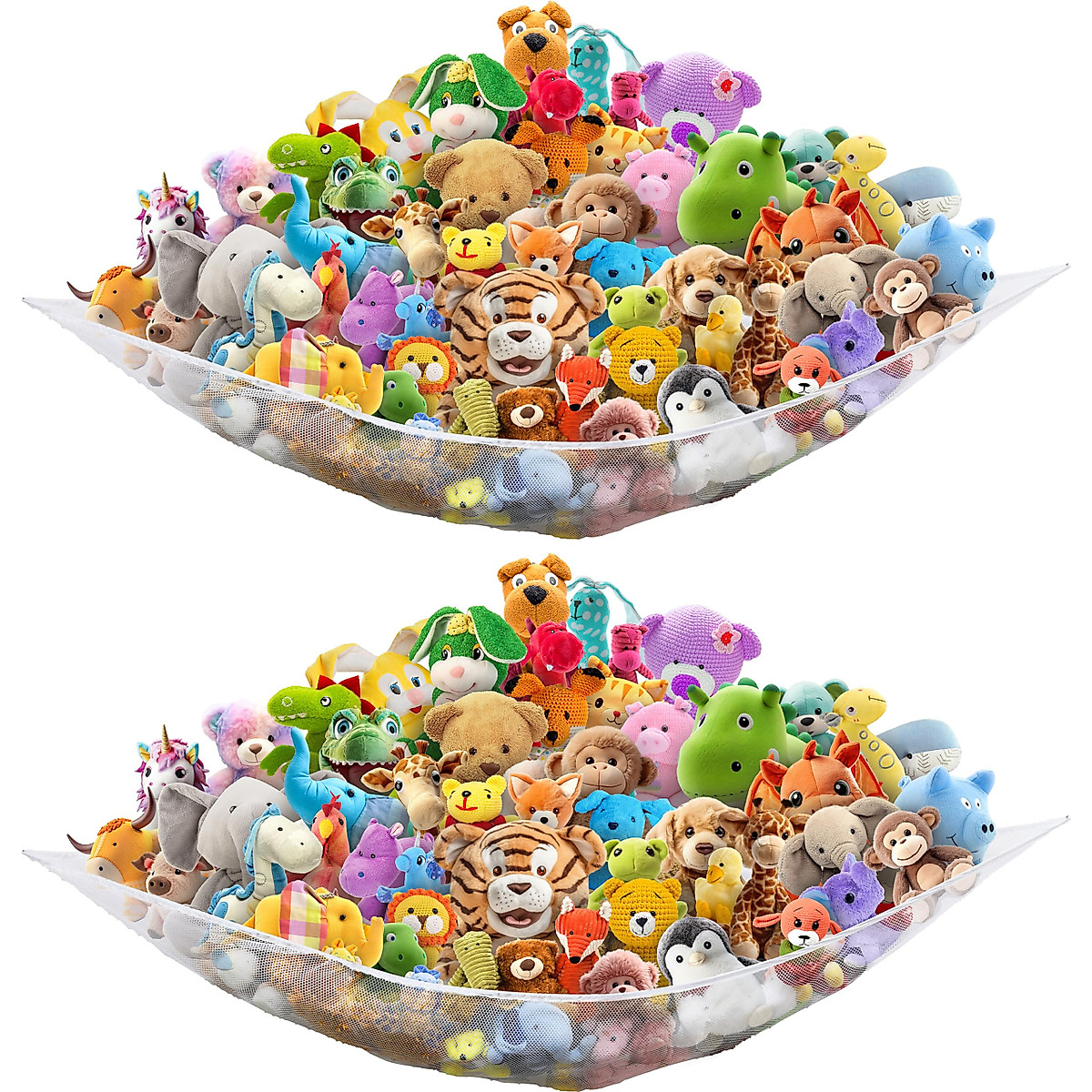 2 PK - Simplehouseware Stuffed Animal Jumbo Toy Storage Hammock
