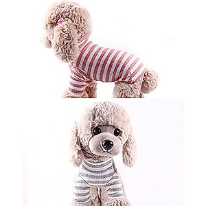 Pet Clothes for Large Dogs Male Pet Stripe Summer Shirt for Chihuahua Yorkies Male Outfits Cat Vest Bottoming Dog Costumes Cat Clothes Vest Shirt