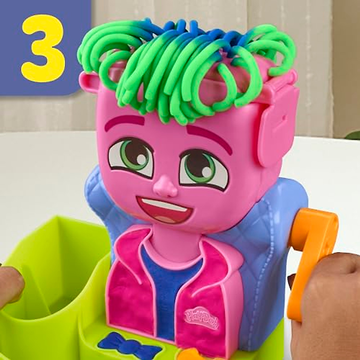 Play-Doh Hair Stylin' Salon Playset with 6 Cans, Pretend Play Toys for Girls and Boys Ages 3 and Up