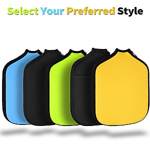 Pickleball Paddle Cover, Universal Case Size - 8.6 x 12.2 inches Racket Sleeve, Compatible with Most USAPA Standard and Elongated Pickball Paddles (1 Pack Black Net)