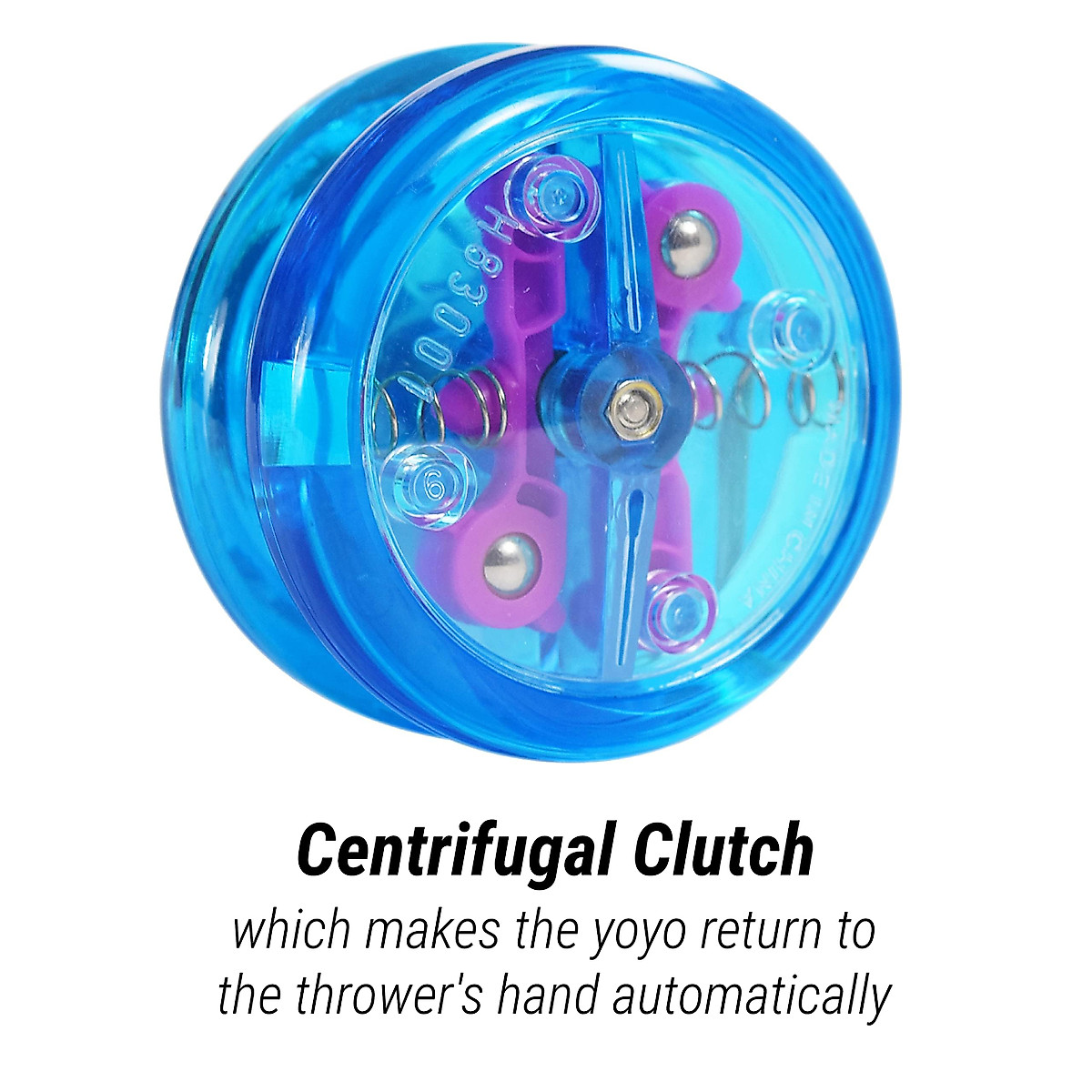 Yomega The Original Brain - Professional Yoyo for Kids and Beginners, Responsive Auto Return Yo Yo Best for String Tricks + Extra 2 Strings & 3 Month Warranty (Blue)