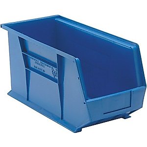 Quantum QUS265 Plastic Storage Stacking Ultra Bin, 18-Inch by 8-Inch by 9-Inch, Blue, Case of 6