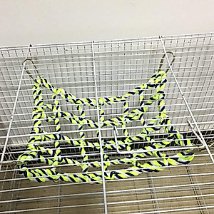 VILLCASE Small Animal Hammock Rat Toy Ferret Climbing Net Chew Rope Hammock Animal Toys Cockatiel Toys Cotton Rope Net Animal Activity Toy Parrot Bird Nest to Climb Crawl The Web Guinea Pig