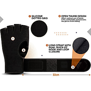 RDX Boxing Inner Gloves Hand Wraps Men Women, Hybrid Design Gym Weight Lifting Workout, 50Cm Long Wrist Support, Neoprene Under Mitts, MMA Muay Thai Martial Arts Training, Kickboxing Punching