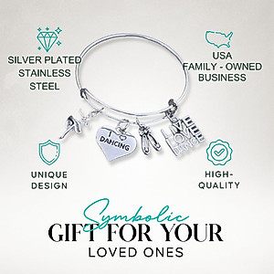 Infinity Collection Dance Bracelet- Dancer Gift for Girls, Dance Jewelry -Gift For Dance Recitals, Dancers and Dance Teams, Dance Accessories, Jewelry for Granddaughter Daughter Niece