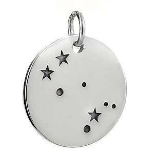 Gemini Charm - 925 Sterling Silver - Stars Pendant Zodiac Constellation New