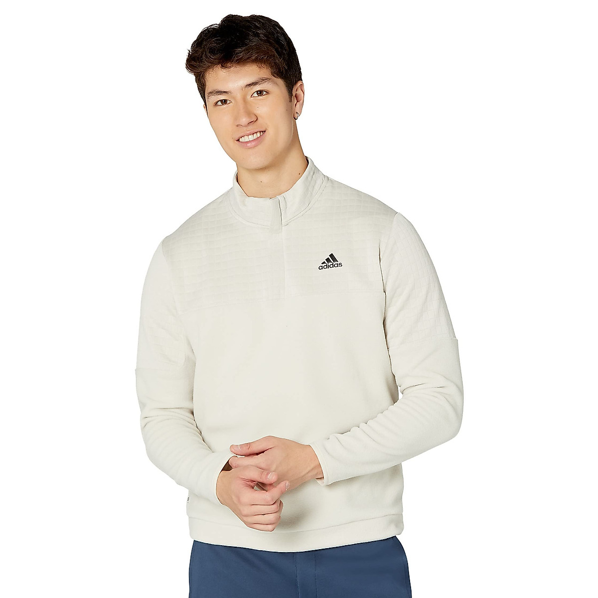 adidas Men's Standard Colorblock DWR Quarter Zip Pullover, Clear Brown, 2X-Large