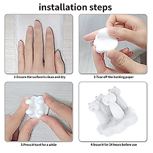 16 Pcs Silicone Toothbrush Hooks,Multi-Function Hook Waterproof self Adhesive Plug Holder Reusable,Razor Holder for Shower Key Holder for Wall, for Bathroom Kitchen Living Room Office