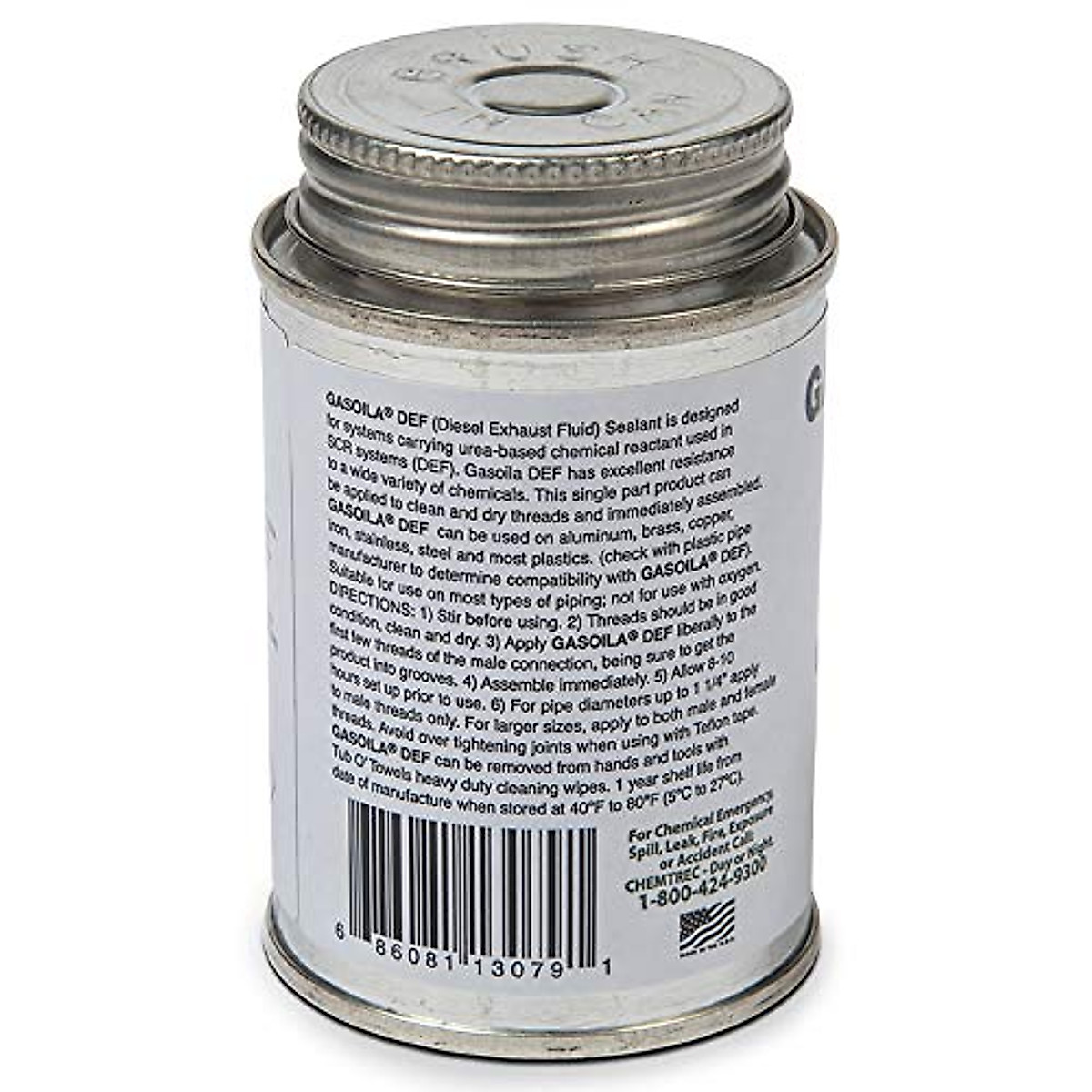 Gasoila DE04 DEF Diesel Exhaust Thread Sealant, 1/4 Pint Brush