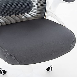 NORDICANA Ergonomic Office Chair - Swivel Desk Chair with Adjustable Armrest, Lumbar Support - Mesh High Back Computer Gaming Chair, Home Office Chairs, Executive Revolving Chair (Grey)