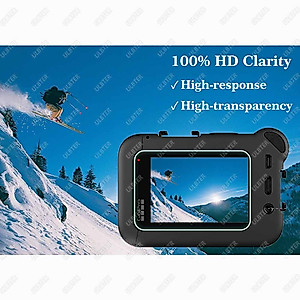 ULBTER Screen Protector for GoPro Hero 12/11 /10/9 Media Mod Gopro Hero12 Hero11 hero10 hero9 Black LCD + lens + Small Display [2+2+2Pack] 9H Hardness Tempered Glass Saver,Anti-Scrach Anti-Bubble