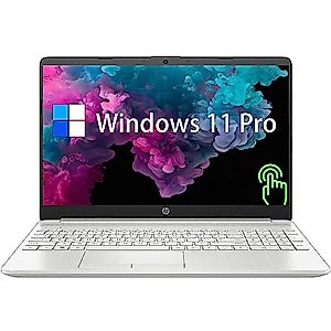 HP 15.6 Inch Touchscreen Laptop for Business, College Students, 11th Gen Intel Core i5-1155G7, Windows 11 Pro, 16GB RAM, 1TB SSD, Wi-Fi 5, Bluetooth, Long Battery Life, Silver, PCM