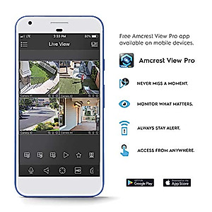 Amcrest 4K Optical Zoom IP Camera, Varifocal 8MP Outdoor POE Camera Bullet, Security Camera, 2.7mm~13.5mm Lens, IP67 Weatherproof, MicroSD Recording, (IP8M-VB2796EW)