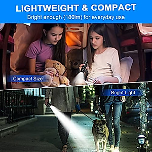 WdtPro 4 Pack LED Flashlights, Bright Flashlight with 16 AAA Batteries, Super Long Battery Life, Single Mode, High Lumens, EDC Flash Lights for Emergencies, Hurricane Supplies, Camping