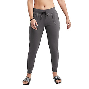 Champion womens Everyday Cotton Joggers, WomenÂ’s Jersey Sweatpants, WomenÂ’s Lightweight Joggers, C Logo, 29" Leggings, Granite Heather, Medium US
