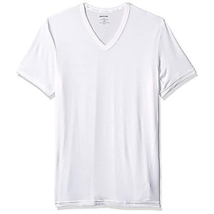 Calvin Klein Men's Ultra-Soft Modal Lounge Short Sleeve V-Neck Undershirt , White, M