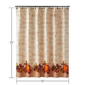 SKL Home Harvest Bounty Shower Curtain, Natural