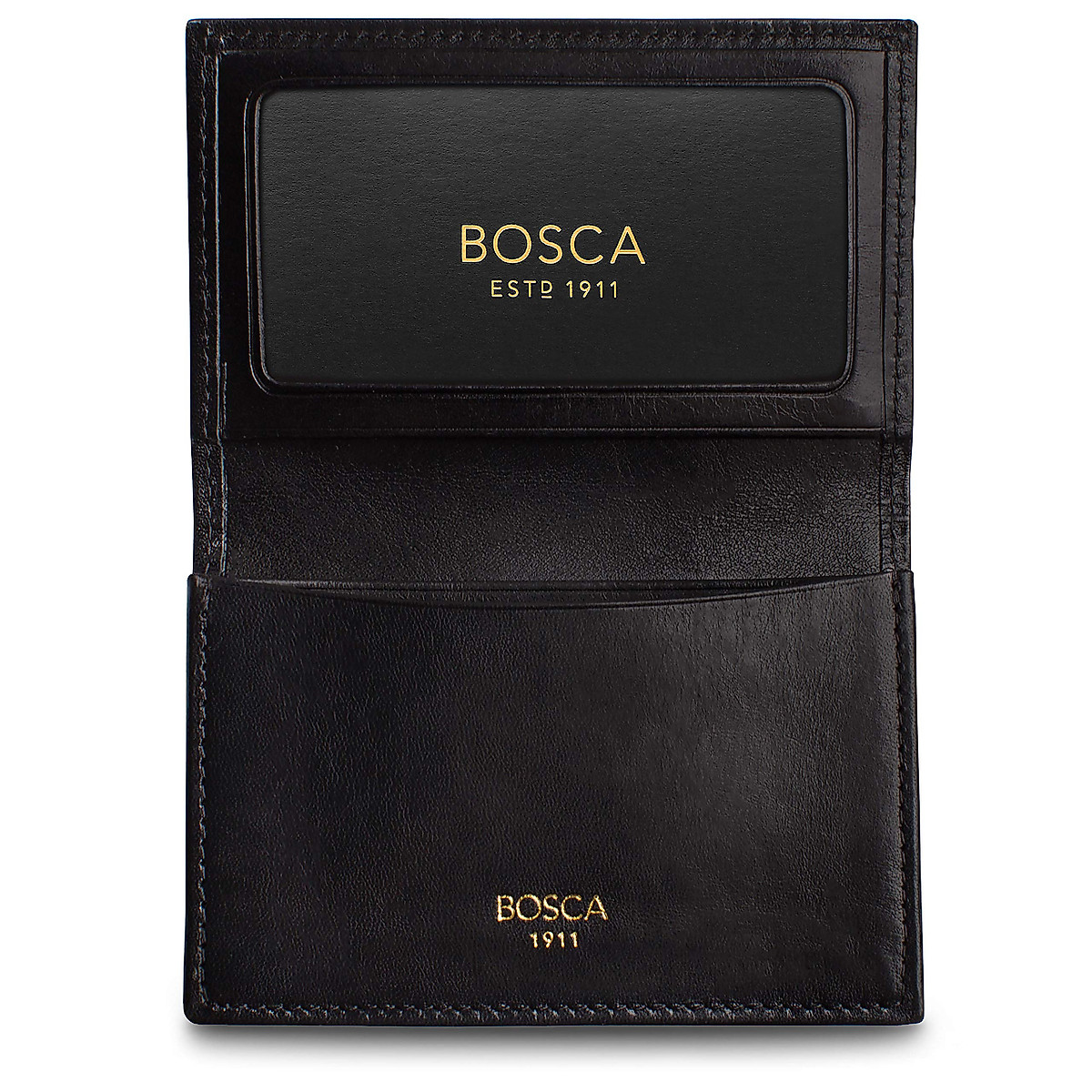 Bosca | Men’s 2 Pocket Card Case Wallet with I.D. Window in Italian Old Leather