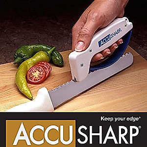 AccuSharp Knife & Tool Sharpener 2 Pack - Knife Sharpeners for Kitchen Knives, Pocket Knives, Serrated Blades, Axes & Machetes - Diamond-Honed Tungsten Carbide Sharpens, Restores, & Repairs - Set of 2