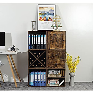 TQVAI DIY Cube Storage Organizer, Wooden Stackable Cubes Bin for Bedroom, Home and Office, 15.67W x 15.67D x 15.67H, General Cube