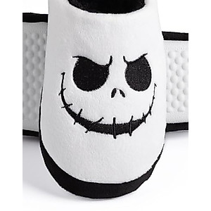Disney The Nightmare Before Christmas Womens Slippers | Ladies Jack Skellington Halloween Footwear | Xmas Holiday Loungewear