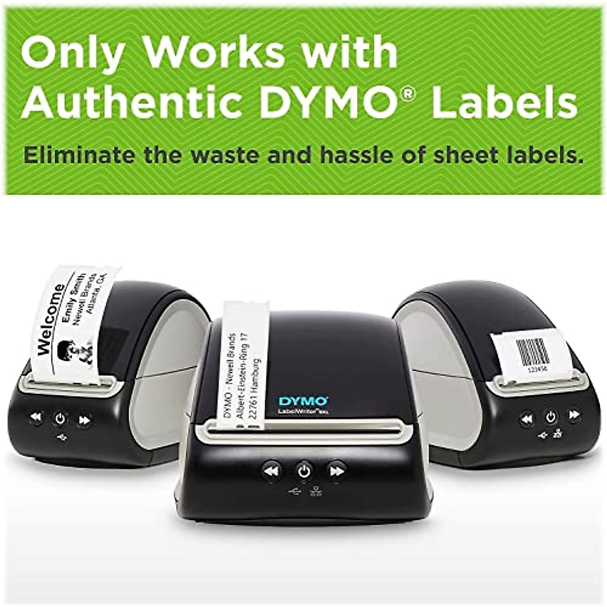 DYMO LabelWriter 550 Direct Thermal Barcode Label Printer with USB Connectivity Label Maker - 62 Labels Per Minute, Auto Label Recognition, Monochrome