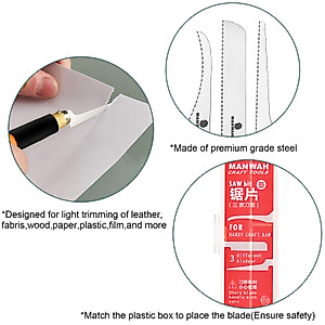Saw Blades Replacement Mini Hobby Craft Saw Blade Micro Knife Saw Blades with Plastic Storage Box for Hand Cutting Tree Limbs and Branches (12 Pieces)