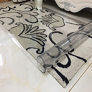 Office Chair Mat for Hardwood Floor, 0.06" Thick Clear Office Home Floor Protector Mat, Anti-Slip Desk Chair Mat, Rolling Chair Mat for Office, Home, Gaming Transparent Floor Mats (Color : Frosted,