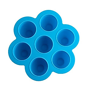 CHuangQi 2pcs Silicone Egg Bites Molds for 5, 6, 8 qt Instant Cooker, Pressure Cooker, Food Storage Container with Lid & Freezer Tray (6.3x5.7x1.4in)