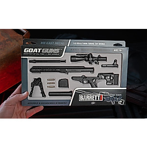 GoatGuns Barrett MRAD Model Black | 1:4 Scale Diecast Metal Build Kit