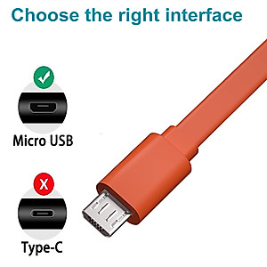 Alitutumao Replacement Flip 3 Flat USB Micro Charging Cable Flip 4 Charger Cord Compatible with JBL Charge 3 Flip 4 Pulse 3 Charge 2 Flip 2 Pulse 2 Go Trip Clip Charge 2 Plus Wireless Speaker, 3.3FT