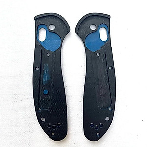 Aibote 1 Pair Blue G10 Handle Scales Handles Patch DIY Tool Fit for Benchmade Griptilian 551 550(Screws Included)