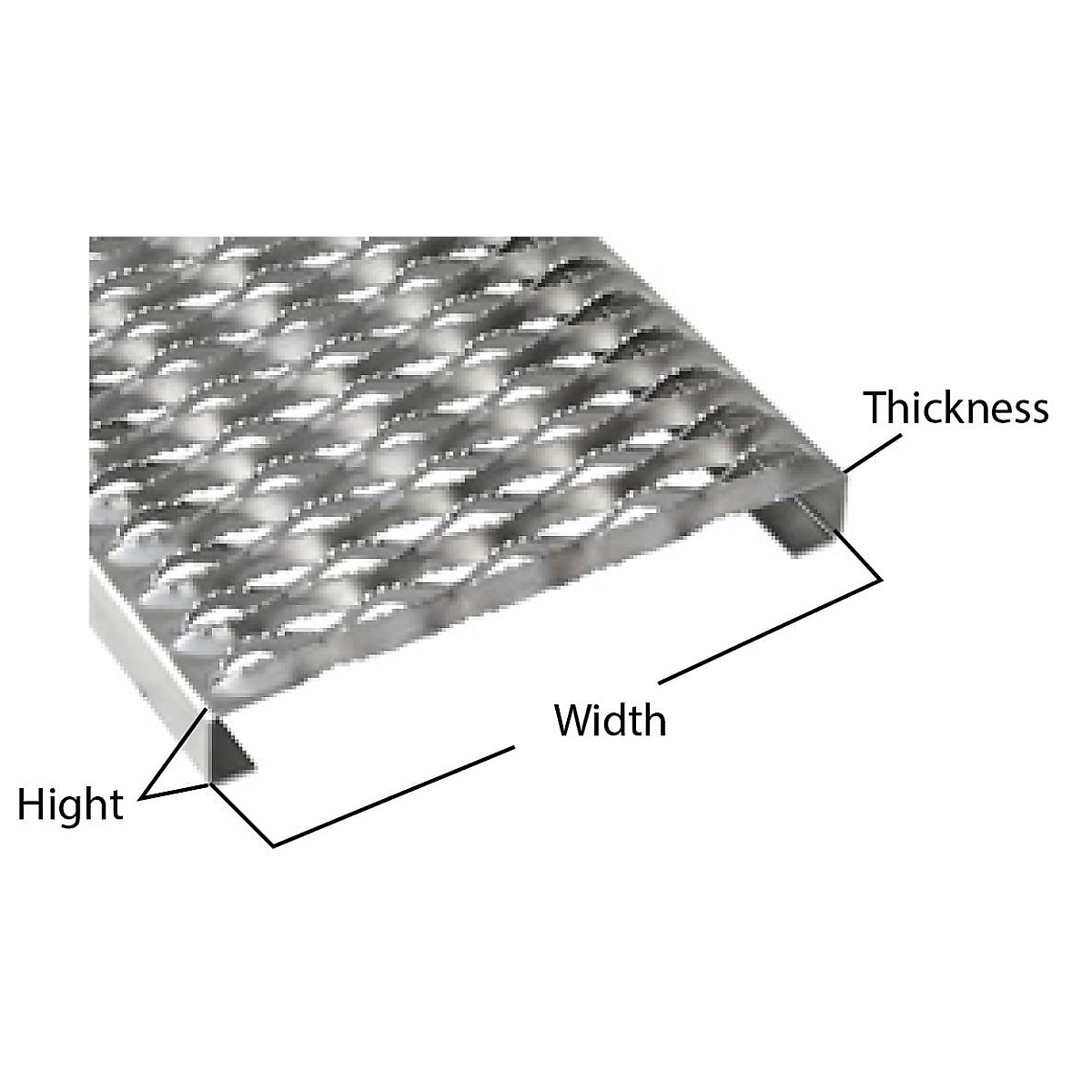 Des Moines Steel - Grip STRUT GALV. Width 9.5" X H 2" X 12GA (1, 2')