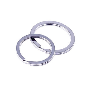 Key Ring 50 Pcs 1.25'' -15 Pcs,1'' -15Pcs, 0.8''-20Pcs Ring Flat Rings Split Keyrings