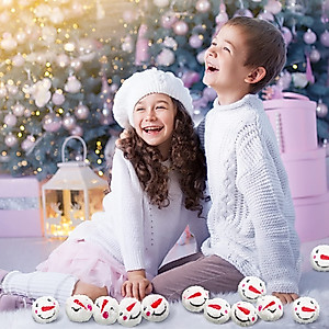 Sumind 36 Pieces Snowmen Balls Snowball First Fight Snowflake Ball with Bag Snowball Fun Snowballs Funny Snowball Toy Plush Snowman Snowballs for Snowball Fight Christmas Party Decor (Snowman)