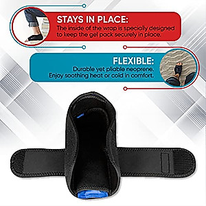Reusable Hot Foot & Cold Ice Pack Wrap for Plantar Fasciitis, Heel Spurs, Arch Pain, Sore Feet, Swelling - Two Sizes - HSA or FSA Eligible